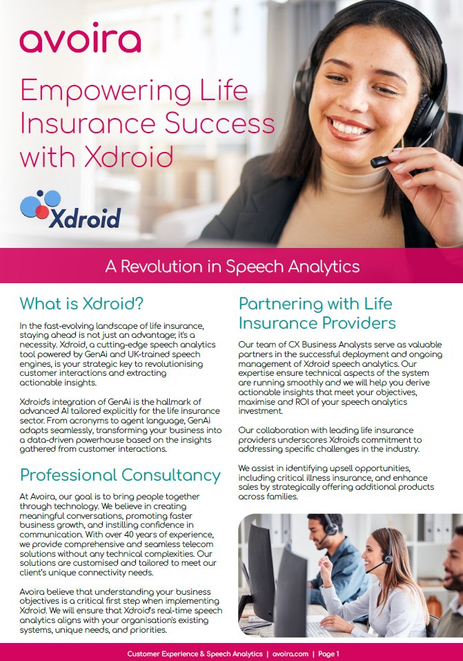Speech Analytics Insurance | Avoira